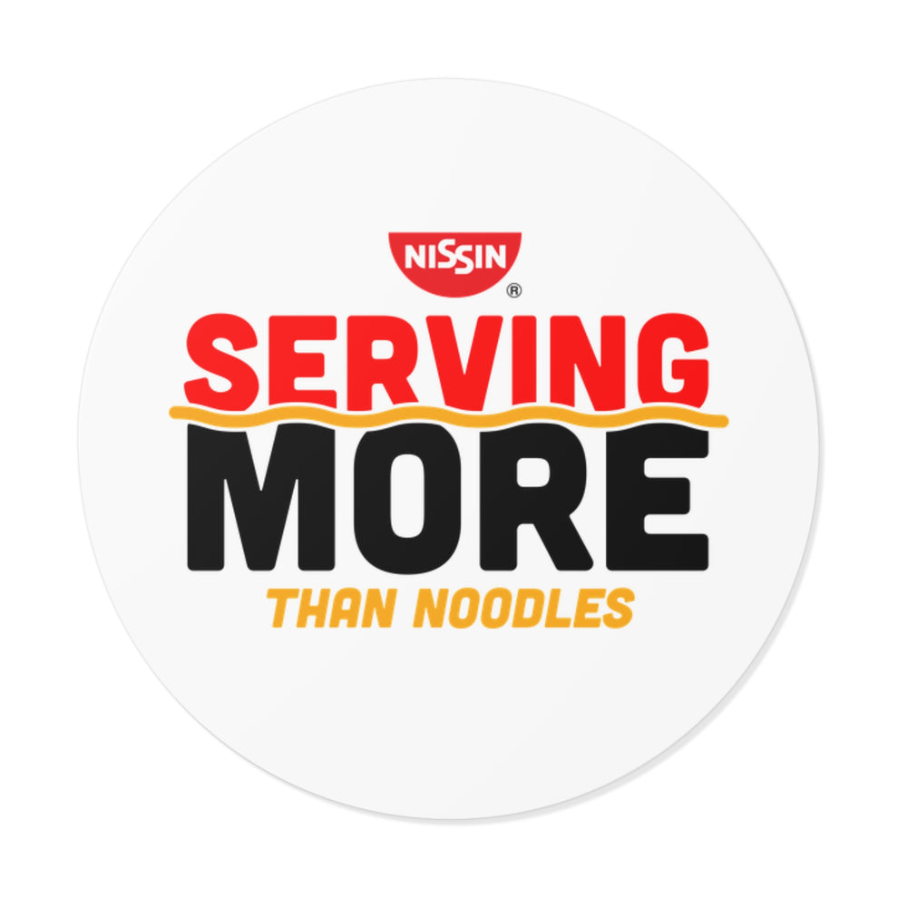 Round Vinyl Stickers - Serving More – Nissin Foods Swag Store